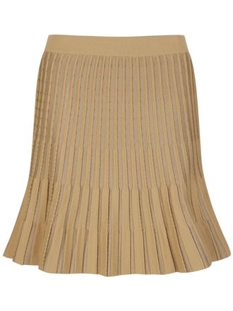 MASTER BUNNY EDITION jupe évasée à taille logo - Marron