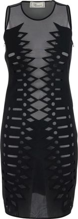 Blumarine Femme, Robes, Noir, Taille: 38 FR Embr Scuba Dress