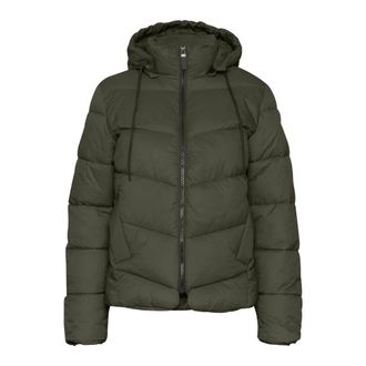 Kaffe Gepolsterte Forest Night Jacke mit Kapuze - - Jackets - Damen - Gr&uuml;n - 3XL