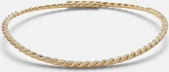 David Yurman Choker Sculpted Cable Flex aus 18kt Gelbgold (750/1000) mit Diamanten