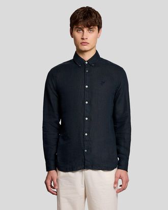 Lyle & Scott Langarm-Leinenhemd
