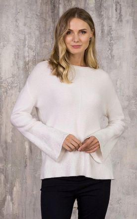 Passioni Strickpullover mit Rippenmuster