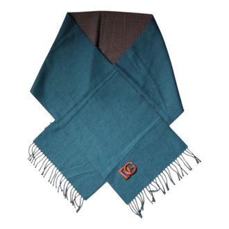 Dolce & Gabbana Wollfransen Wrap Schal Tuch - - Accessories - Damen - Gr&uuml;n - ONE SIZE