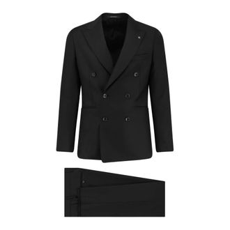 Tagliatore Zweireihiger Mantel - - Suits - Herren - Schwarzk - XL
