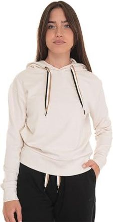 BOSS CP Stripe_Hoodie Sweat-Shirt Loungew, Open White, XXL Women