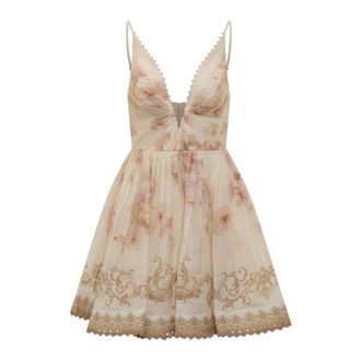 Zimmermann Femme, Robes, Multicolore, Taille: 38 FR Mini-robe Hypnotic &agrave; Col en V