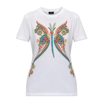 Etro Bedrucktes T-Shirt - - Tops - Damen - Wei&szlig; - L
