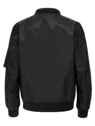 Valentino Garavani Logo Patch Bomber Jacket - Black