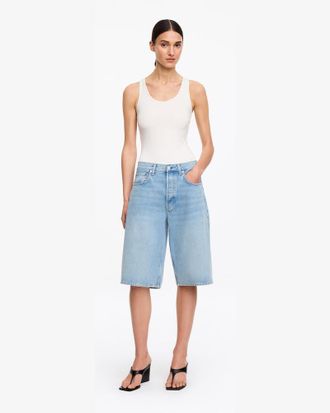 Arket Lange Jeansshorts -Blau