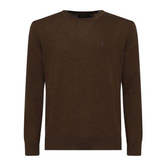 Polo Ralph Lauren Brauner Woll-Crew-Neck-Pullover - - Knitwear - Herren - Braun - 2XL