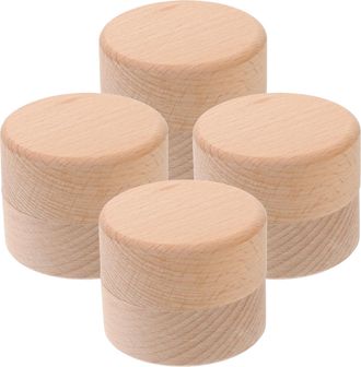 Holibanna Buchenholz Kleiner Holzbox Rund mit Deckel Sichere Aufbewahrung f&uuml;r Babyz&auml;hne Schmuck Erinnerungsst&uuml;cke Universelle Zahnfee Kasten f&uuml;r Unisex Dekorati