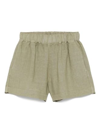 120% Lino short en lin - Vert