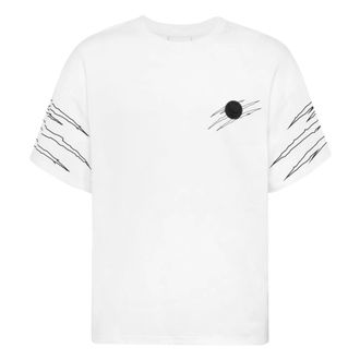 Plein Sport Homme, Tops, Blanc, Taille: XL T-Shirt Round Neck Ss Scratch