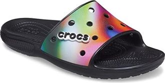 Crocs Sabots Solarisés Classiques Unisexes, Noir/Multicolore, 9 UK