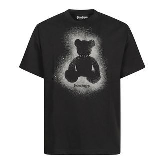 Palm Angels Spray Bear T-Shirt - - Tops - Herren - Schwarzk - M