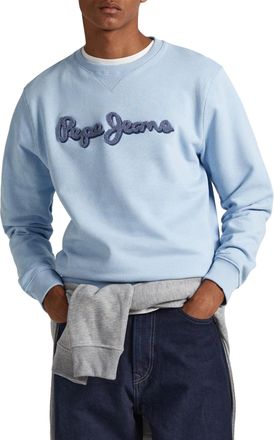 Pepe Jeans London Herren Ryan Crew Sweatshirt, Blue (Bleach Blue), L