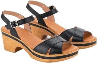 Lince Lince Sandales Comodo | Semelle en caoutchouc | Semelle en gel | V22201 | Fabriqu&eacute;es en Espagne, velours / noir, 40 EU