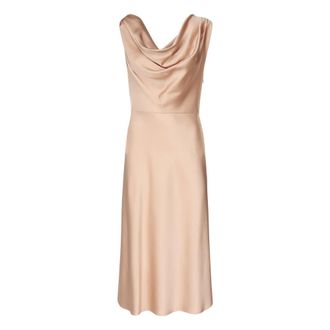 Blumarine Femme, Robes, Rose, Taille: 36 FR Robe Midi Rose Sans Manches Drap&eacute;e