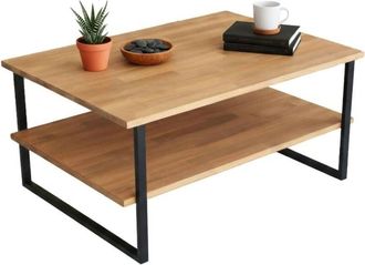Dmora Wohnzimmertisch Dlionett, Niedriger Wohnzimmertisch, Kaffeeregal, Couchtisch f&uuml;r Sofa, 85x60h40 cm, Eiche - Dmora