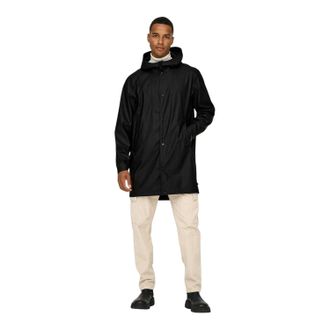 Only Regenmantel f&uuml;r Herren, wasserabweisend, Regul&auml;r (Schwarz)