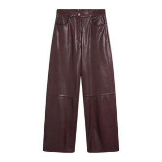 Momoni Aoki Lederhose - - Trousers - Damen - Braun - XS