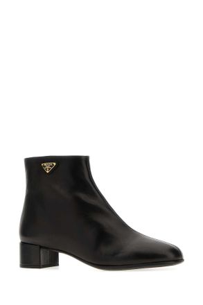 Prada Womens Black Nappa Leather Ankle Boots Nero Stivali