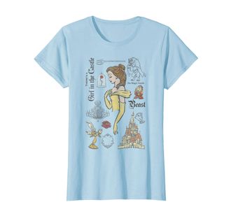 Disney Die Sch&ouml;ne und das Biest Charaktere Skizziertes T-Shirt T-Shirt