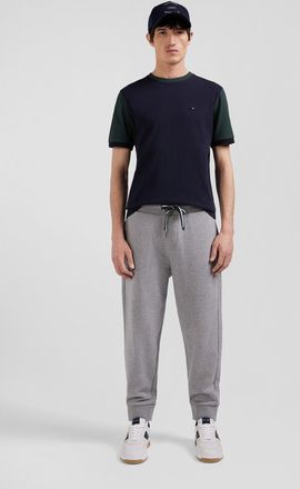 Eden Park T-shirt Manches Courtes En Coton Vert &Agrave; Manches Contrast&eacute;es Coupe Regular