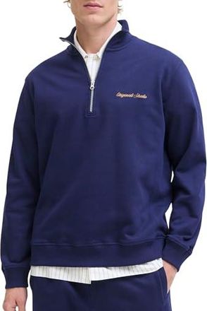 Jack & Jones Jornorrebro EMB Sweat &agrave; col Haut Sn pour Homme, Ocean Cavern, XL