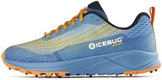 Icebug NewRun BUGrip Chaussures de course pour homme avec semelle de traction clout&eacute;e en carbure, Bleu brume/orange, 42.5 EU