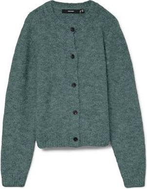 Vero Moda Vmnovah Ls O-Neck Button Cardi GA Noos, Baume Green, M