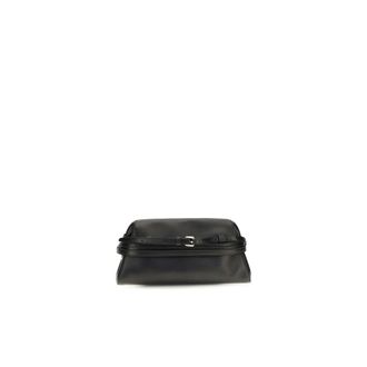 Moschino Sac pochette &agrave; boucle logo - Femme - Sacs - Noir - Taille: ONE Size
