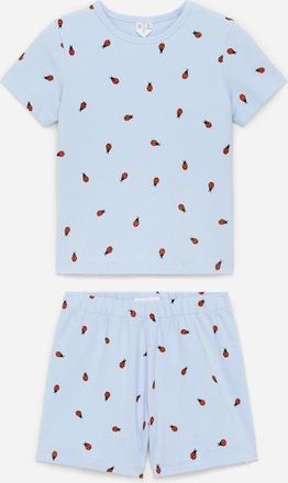 Arket Zweiteiliger Kurzer Pyjama Aus Jersey -Blau