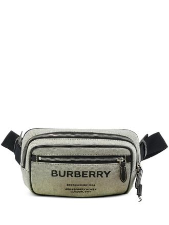 Burberry sac banane West en toile - Tons neutres