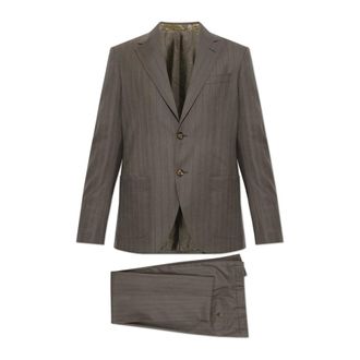 Etro Homme, Manteaux, Gris, Taille: XL Costume en Laine