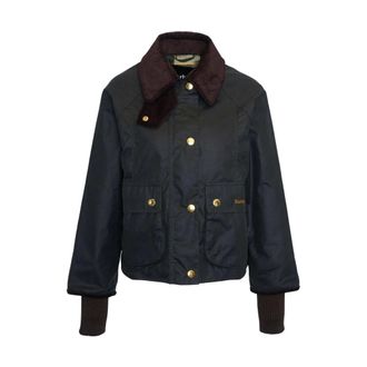 Barbour Veste cir&eacute;e courte Beadnell - Femme - Vestes - Vert - Taille: 36 FR
