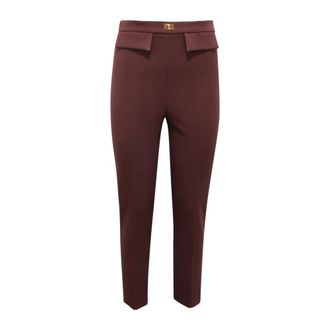 Elisabetta Franchi Pantalone Slim Wo Hosen - - Trousers - Damen - Braun - S