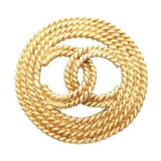 Chanel Pre-owned Rope Style Brooch - - Pre-owned - Damen - Gelb - ONE SIZE