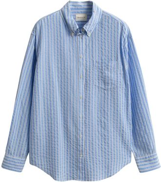 GANT Femme, Blouses et Chemises, Bleu, Taille: 40 FR Seersucker Striped Shirt