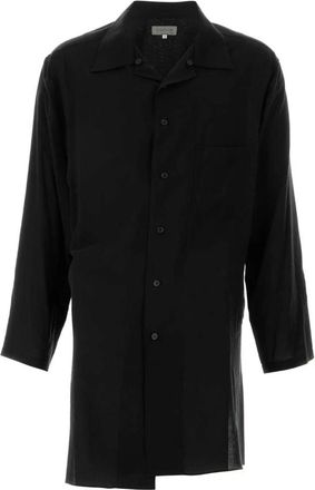 Yohji Yamamoto Homme, Chemises, Noir, Taille: M Cellulose Oversize Shirt