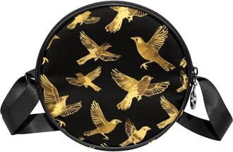 Generic Sac &agrave; bandouli&egrave;re rond pour femme, silhouette dor&eacute;e, petit sac &agrave; bandouli&egrave;re avec fermeture &eacute;clair, bretelles r&eacute;glables, sac &agrave; main rond d&eacute;contract&eacute; p