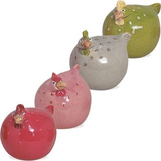 Matches 21 matches21 Huhn/H&uuml;hner/Hahn/Henne Dekofiguren Dekoration Ostern Fr&uuml;hling Keramik rot rosa grau gr&uuml;n 4er Set 5 cm