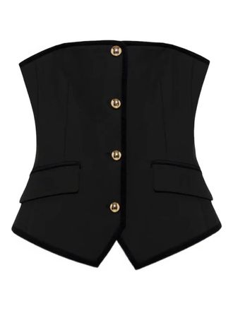 SIMKHAI Cambrie button top - Schwarz