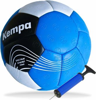 Kempa Handball Spectrum Synergy Primo für Kinder bis 7 Jahren blau/weiß Größe 0 + Ballpumpe