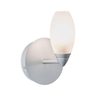 Paulmann 70838 Wandleuchte Carina max. 28 Watt IP44 Wandlampe Chrom matt, Satin Wohnzimmerlampe Metall, Glas Flurlampe G9