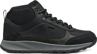 Geox lace-up panelled boots - Noir