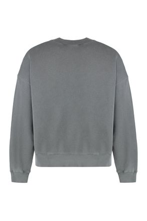 Palm Angels Mens Cotton Sweatshirt With Logo Grey Sweatshirts Sweater