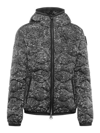 Blauer Daunenjacke - Schwarz