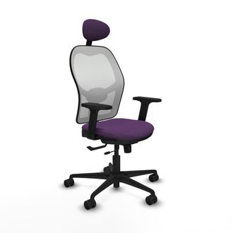 Piqueras y Crespo Jorquera Schreibtischstuhl mit 2D-Armen, h&ouml;henverstellbarer Lendenwirbelst&uuml;tze und festem Kopfteil, ausgestattet mit Syncro/Traslack und injiziertem S