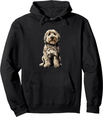 Whyitsme Design Silberne Merle Cockapoo-Hunde-Illustration Pullover Hoodie